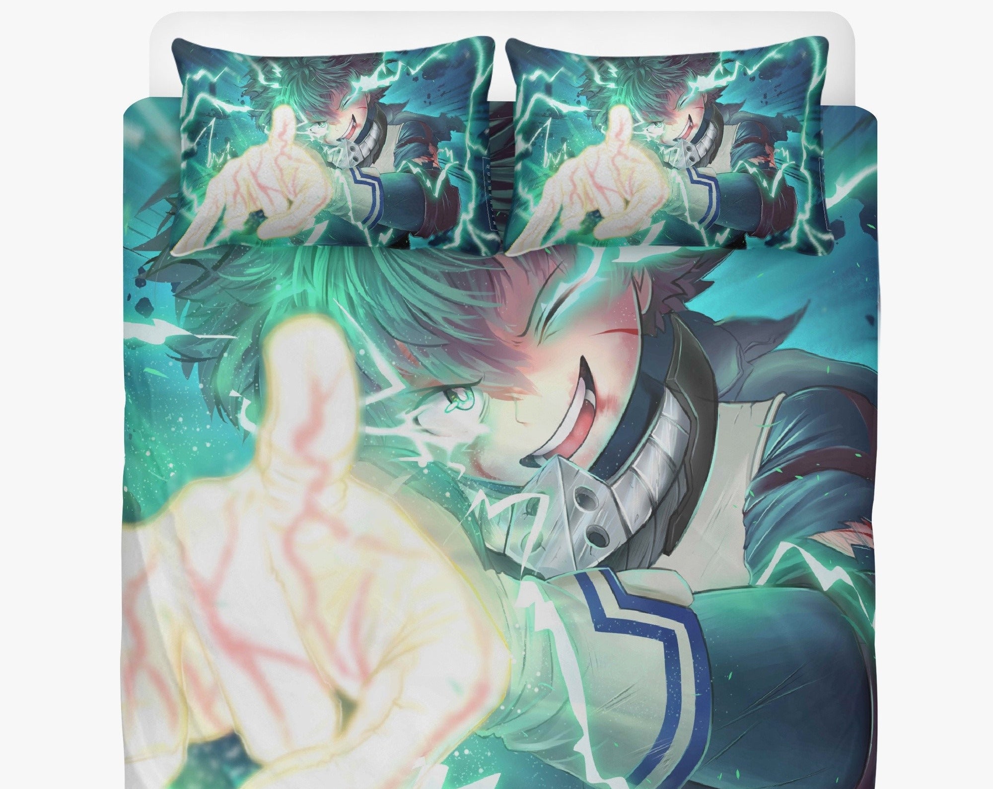 My Hero Academia Duvet, Anime Boku No Hero Bedding Set Izuku Midoriya ...