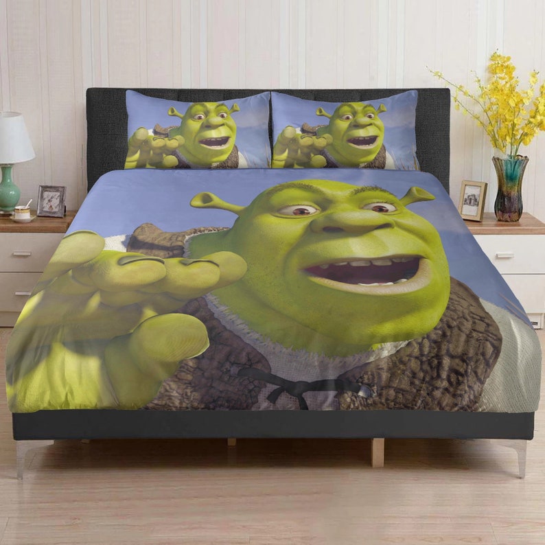 Shrek Duvet Bedding Set Twin Queen King Sizes 2 Pillow - Etsy UK