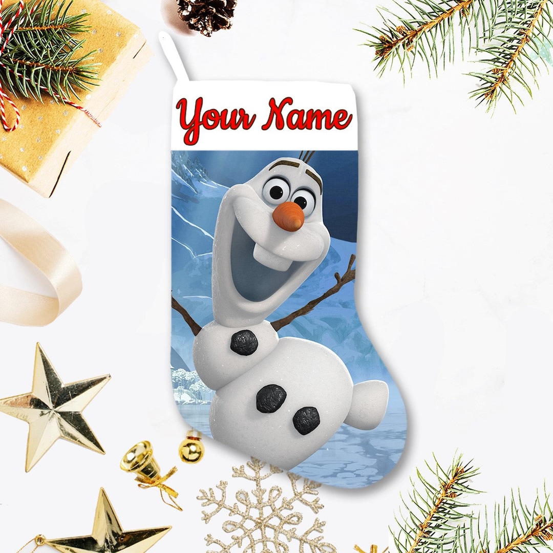 Frozen Christmas Stocking Olaf Personalized Custom Name - Etsy