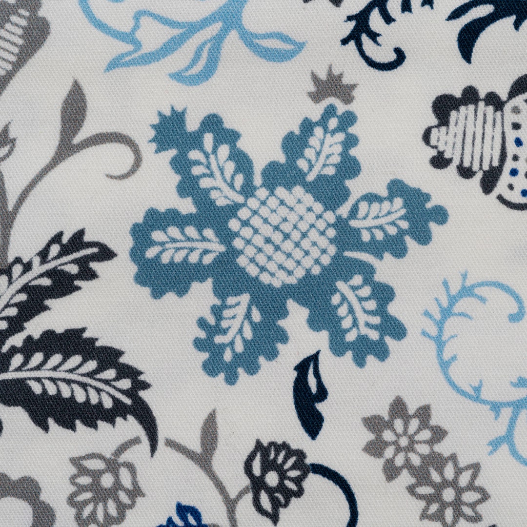 Traditional Costume/dirndl Fabric Blue and White Floral - Etsy