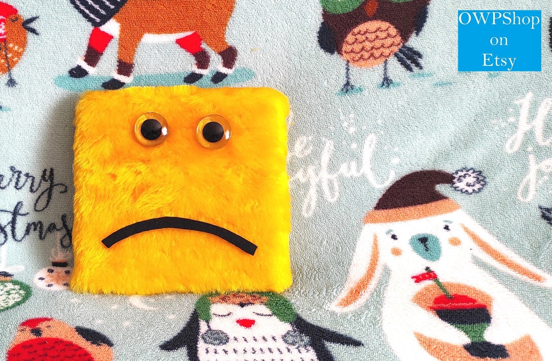 Emoji Board: Sad Face Handmade Unique Emoji 15x15cm HANDMADE OWP Series ...