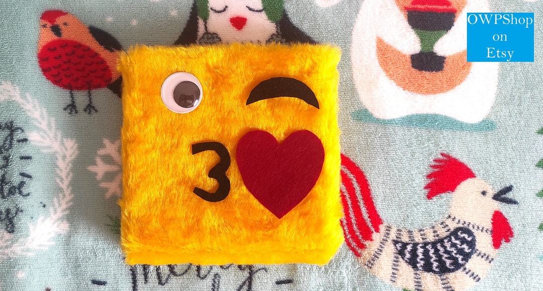 Emoji Board: Kiss Emoji With Moving Eye Handmade Unique - Etsy