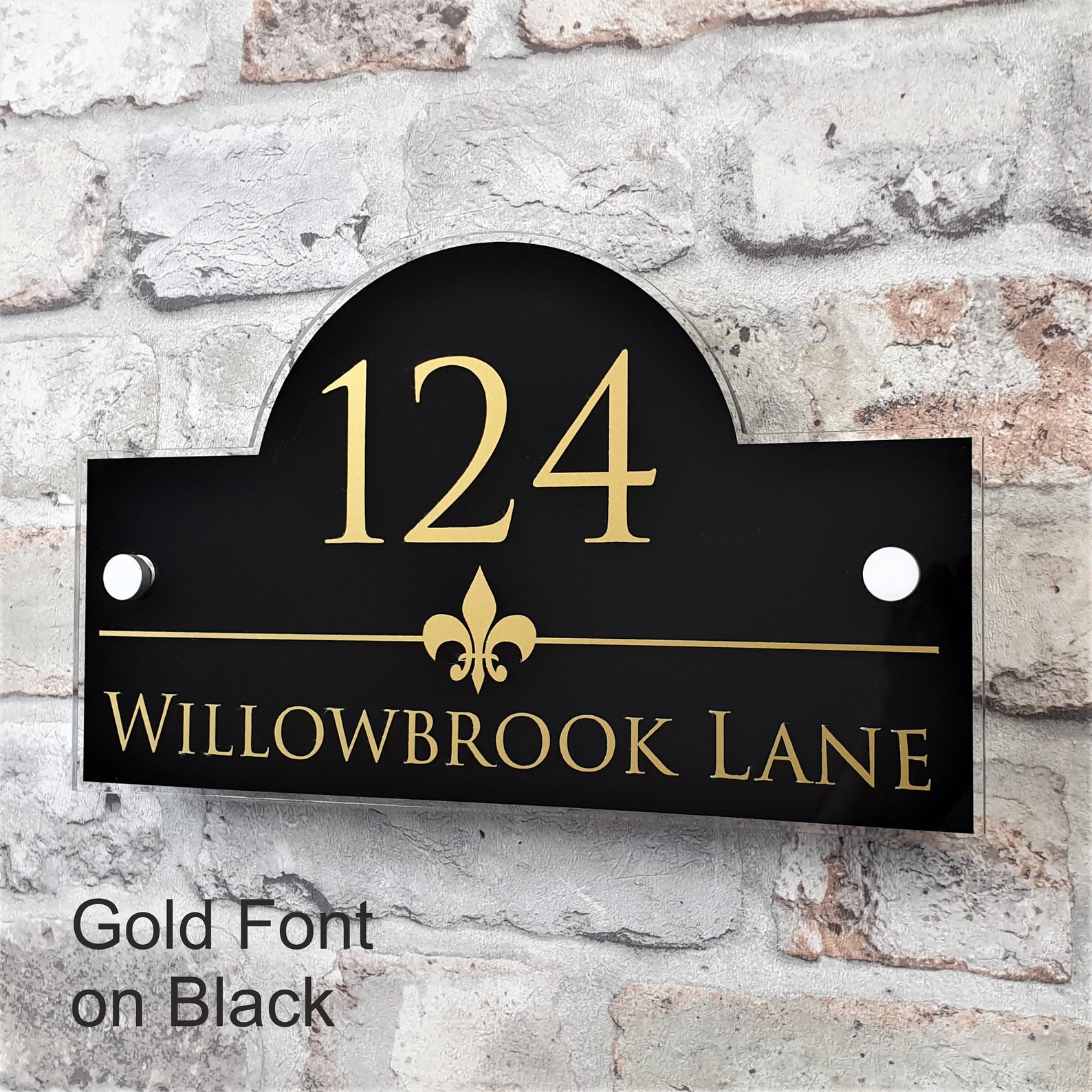 Decorative House Sign or Address Plaque - Doors Number Personalised ...
