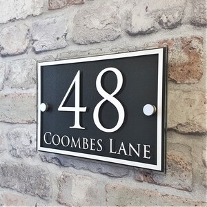 Bordered Rectangular House Signs, Door Number Plaques, Multiple Colour ...