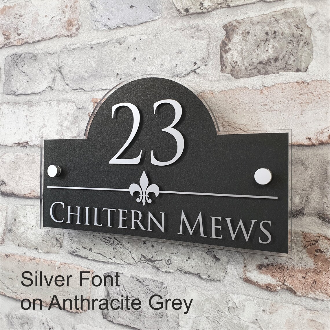 Decorative House Sign or Address Plaque - Doors Number Personalised ...