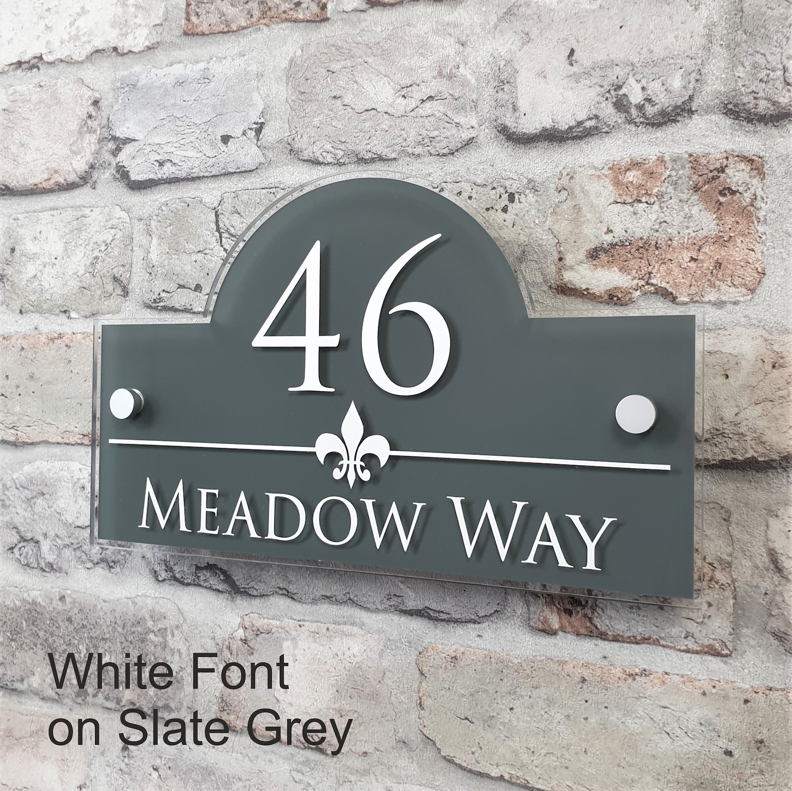 Decorative House Sign or Address Plaque - Doors Number Personalised ...
