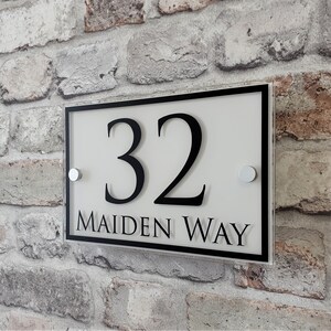 Bordered Rectangular House Signs, Door Number Plaques, Multiple Colour ...
