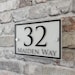 Bordered Rectangular House Signs, Door Number Plaques, Multiple Colour ...