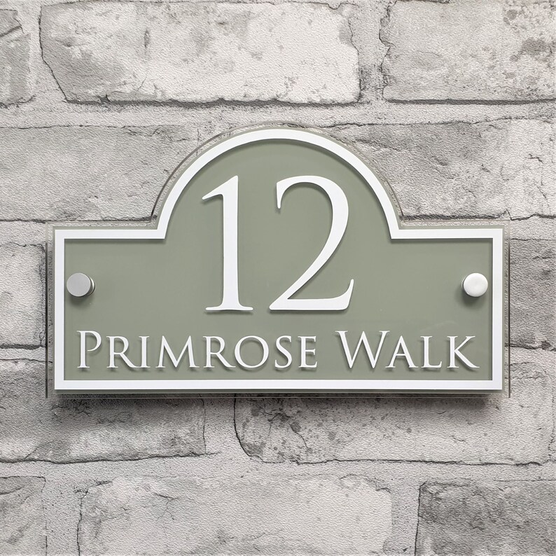 Traditional House Number Signs & Address Plaques in Sage Green - Etsy