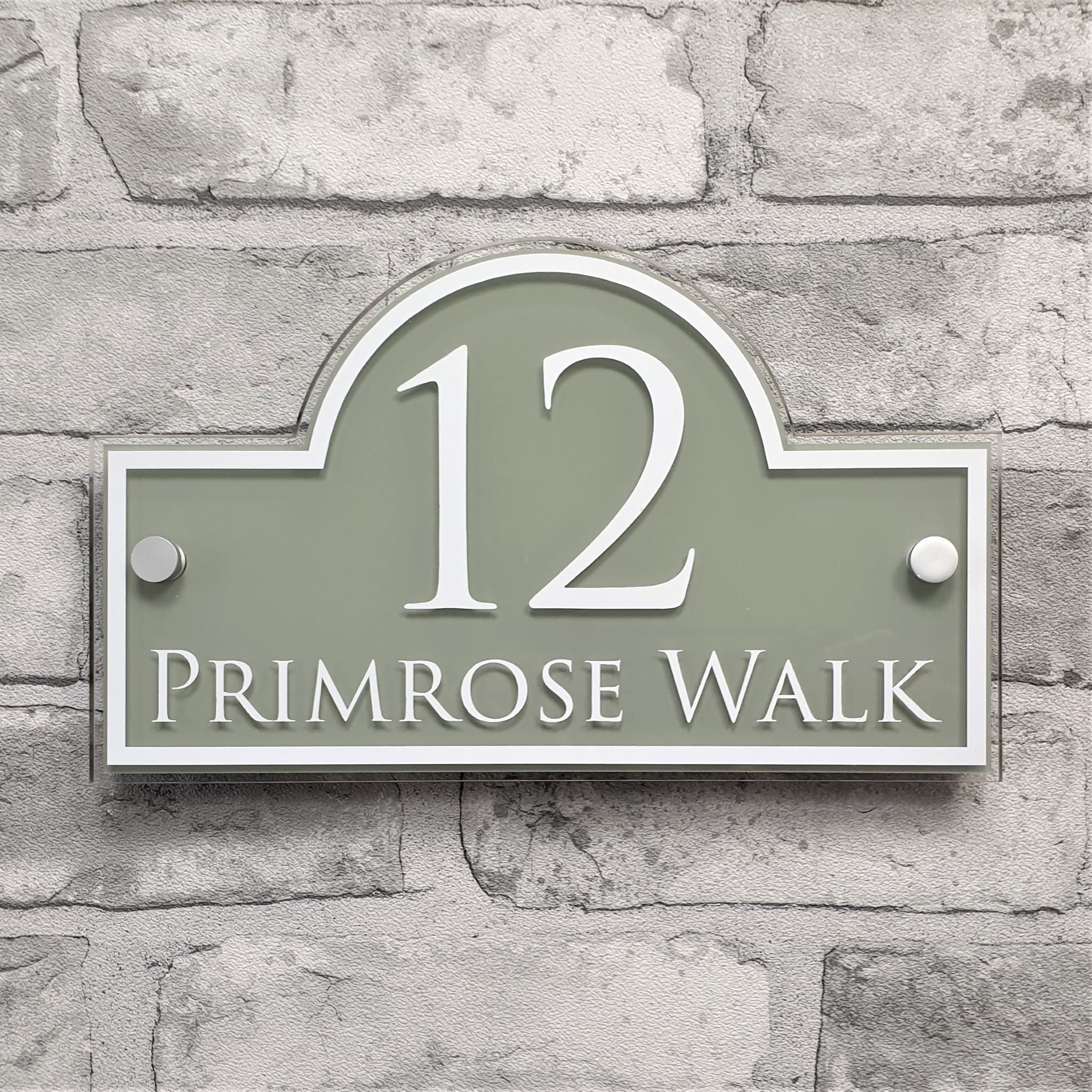 Traditional House Number Signs & Address Plaques in Sage Green - Etsy UK