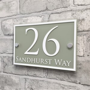 Bordered Rectangular House Signs, Door Number Plaques, Multiple Colour ...