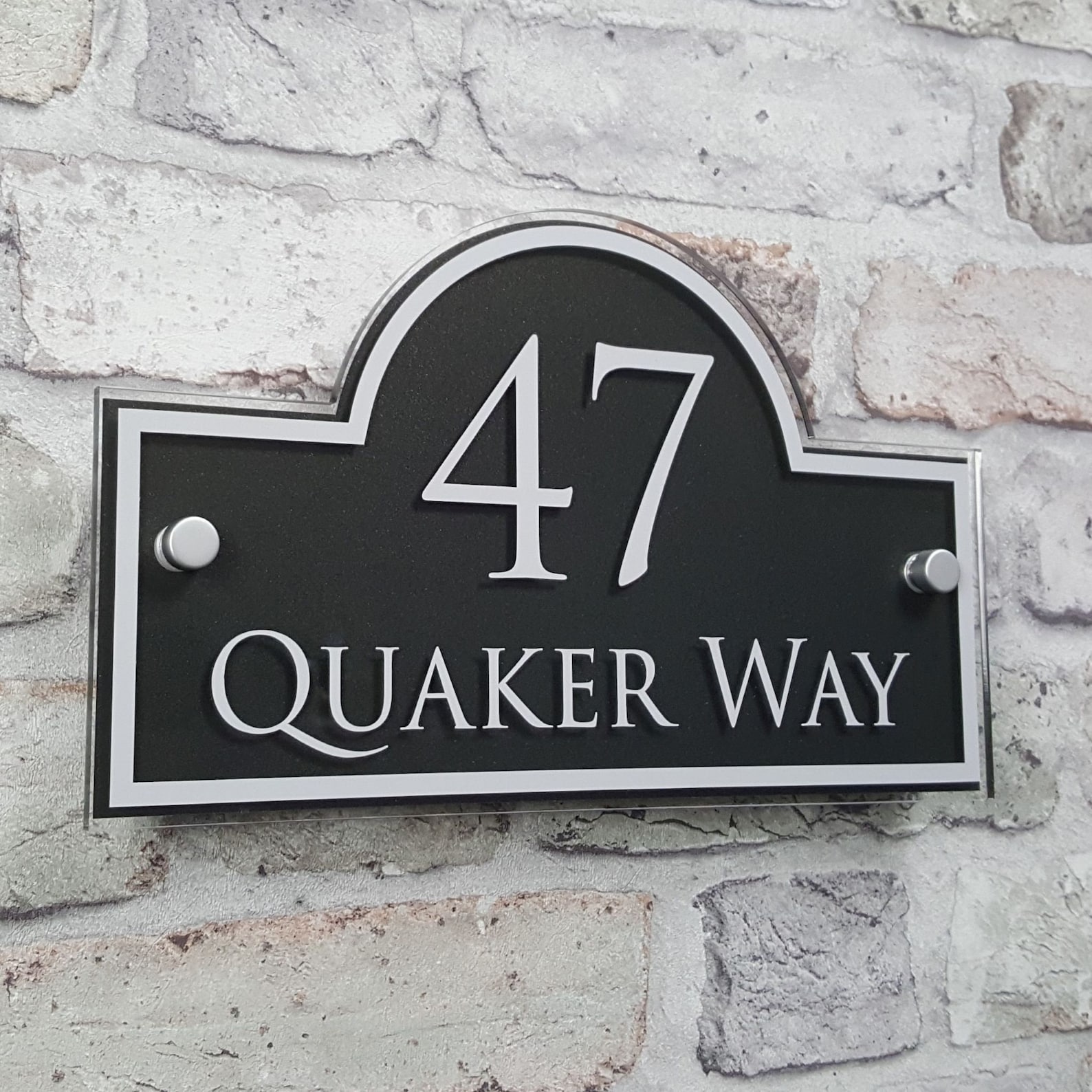 House Address Plaque or Number Sign Contemporary Name Plate - Etsy UK