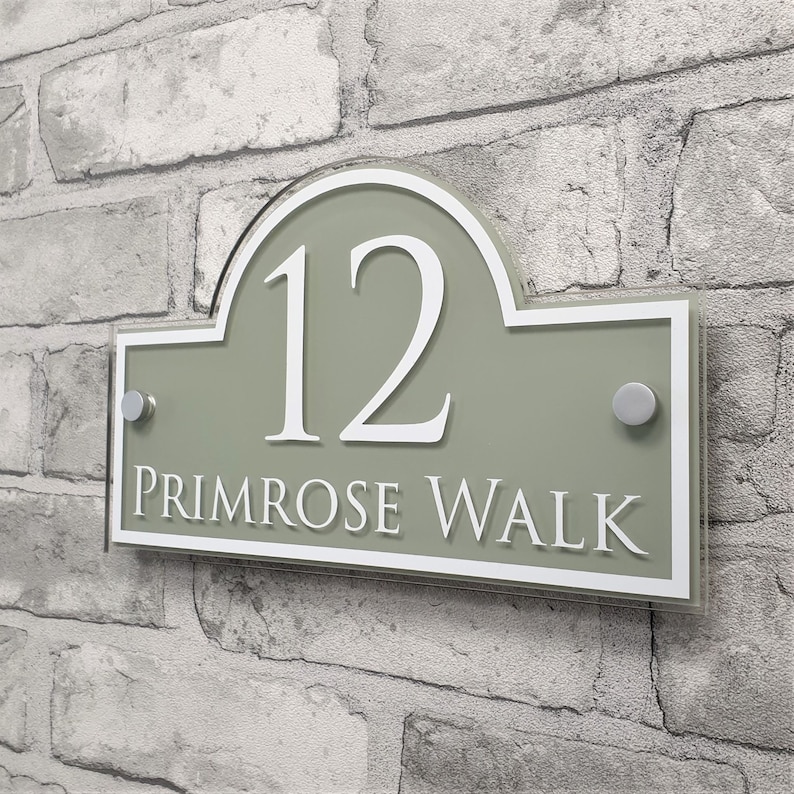 Traditional House Number Signs & Address Plaques in Sage Green - Etsy UK