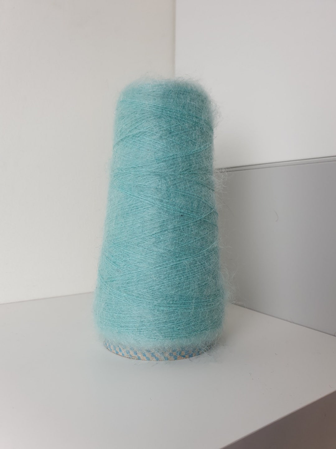 Mohair Silk Yarn. Luxury Italian Yarn. Blue Green Color Yarn - Etsy