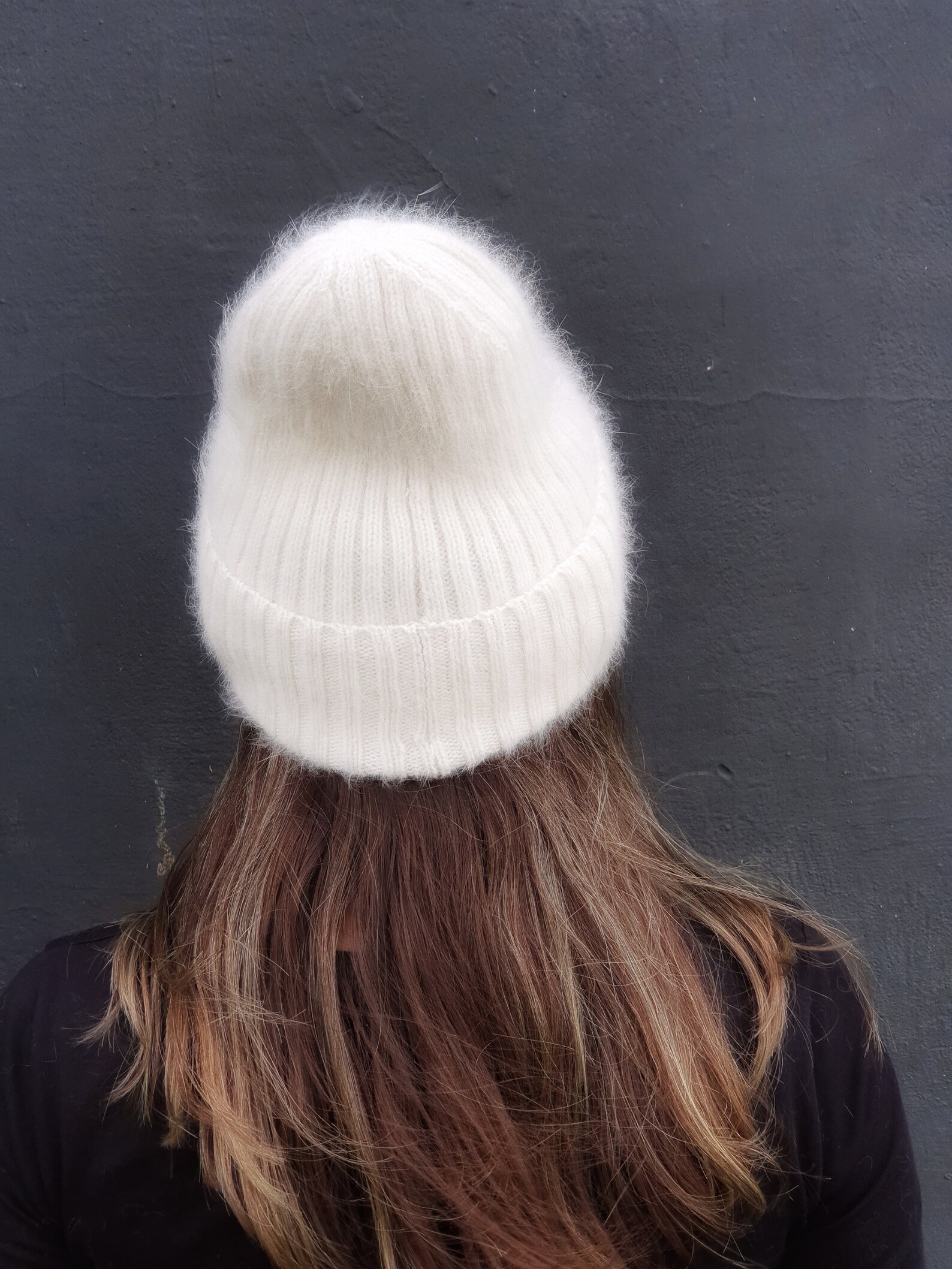 Machine Knitting Pattern. Angora Beanie Hat Pdf Pattern. Knitting ...