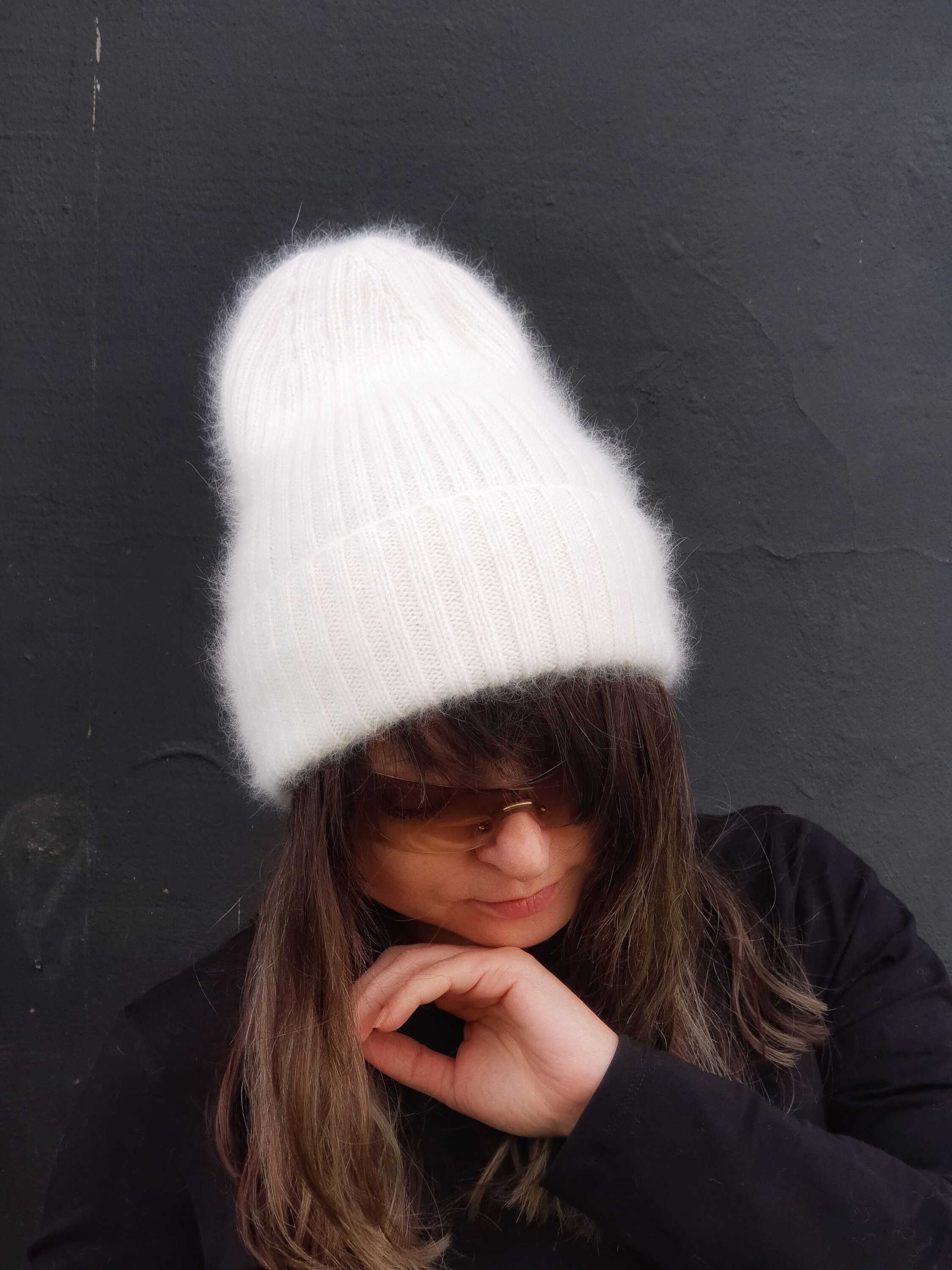 Machine Knitting Pattern. Angora Beanie Hat Pdf Pattern. Knitting ...
