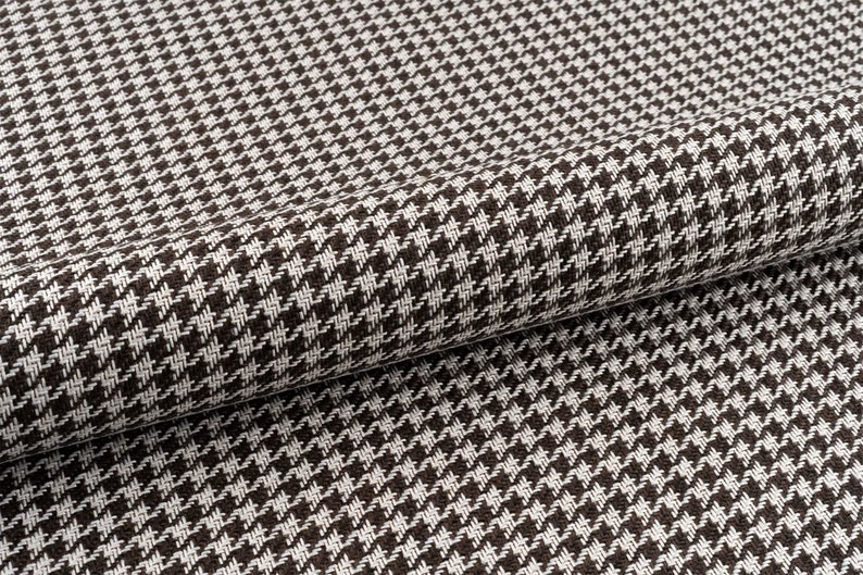 Houndstooth Fabric by the Yard. 10 Colours. Upholstery Fabric. Textured ...