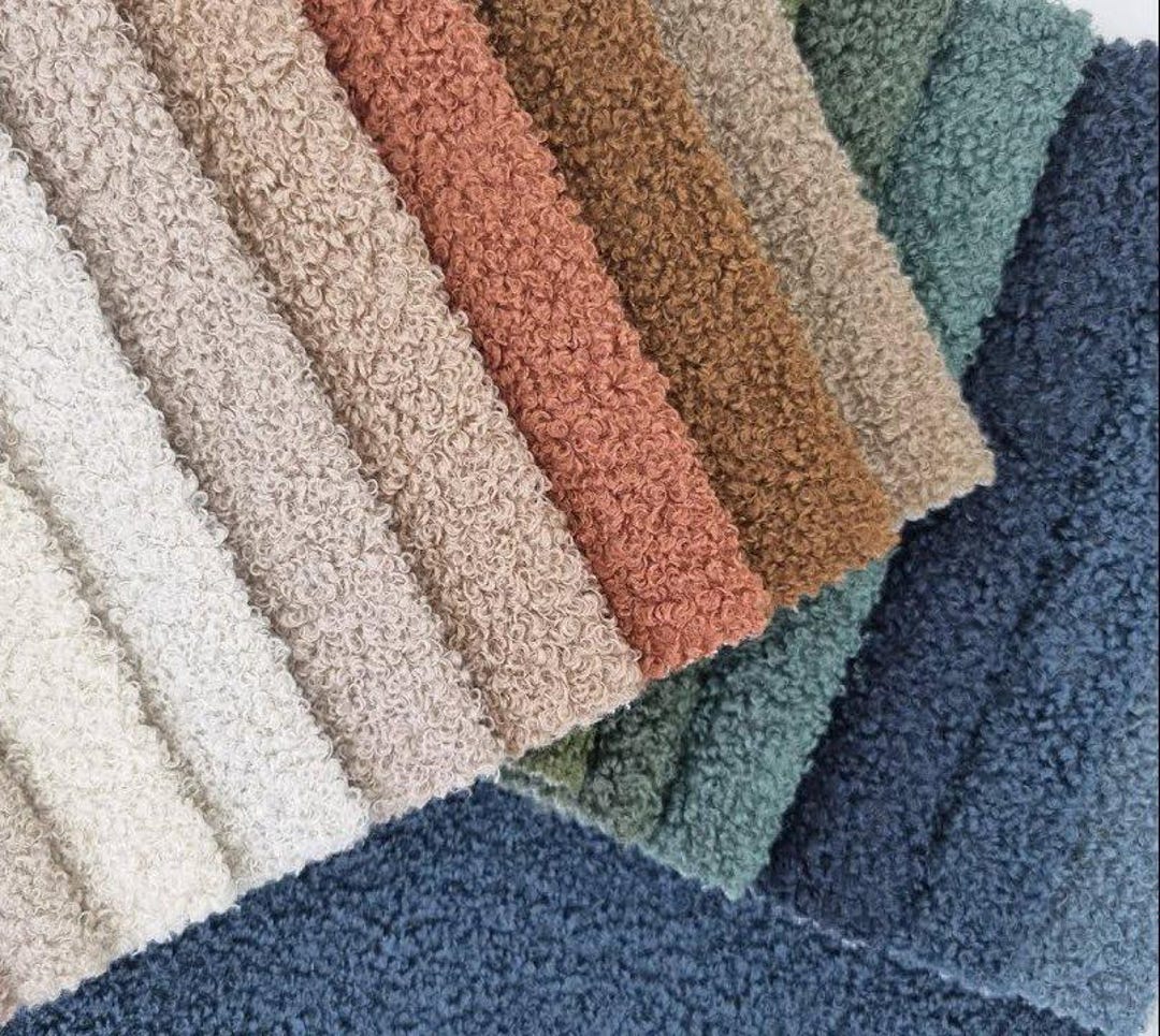 Boucle Fabric by the Yard. Upholstery Fabric. Textured Bouclé ...