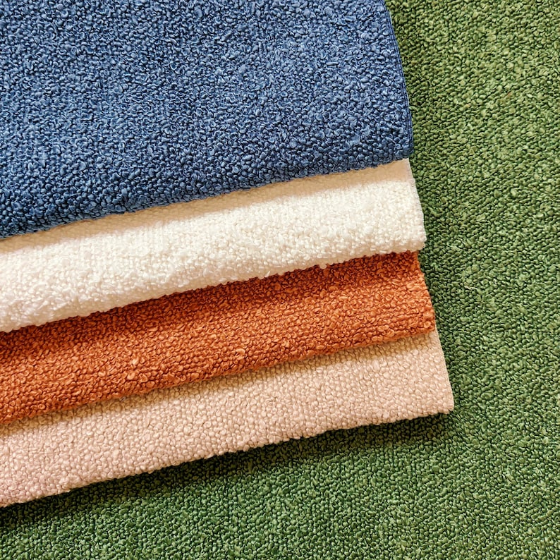 Boucle Fabric by the Yard. Upholstery Fabric. Textured Bouclé ...