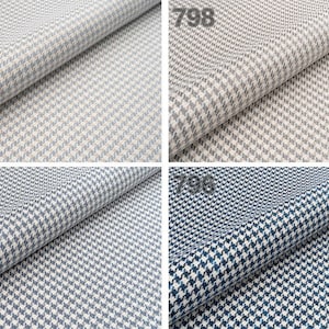 Houndstooth Fabric by the Yard. 10 Colours. Upholstery Fabric. Textured ...