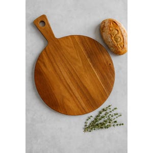 Personalised Wooden Round Board – Engraved Names & Date | Custom ...