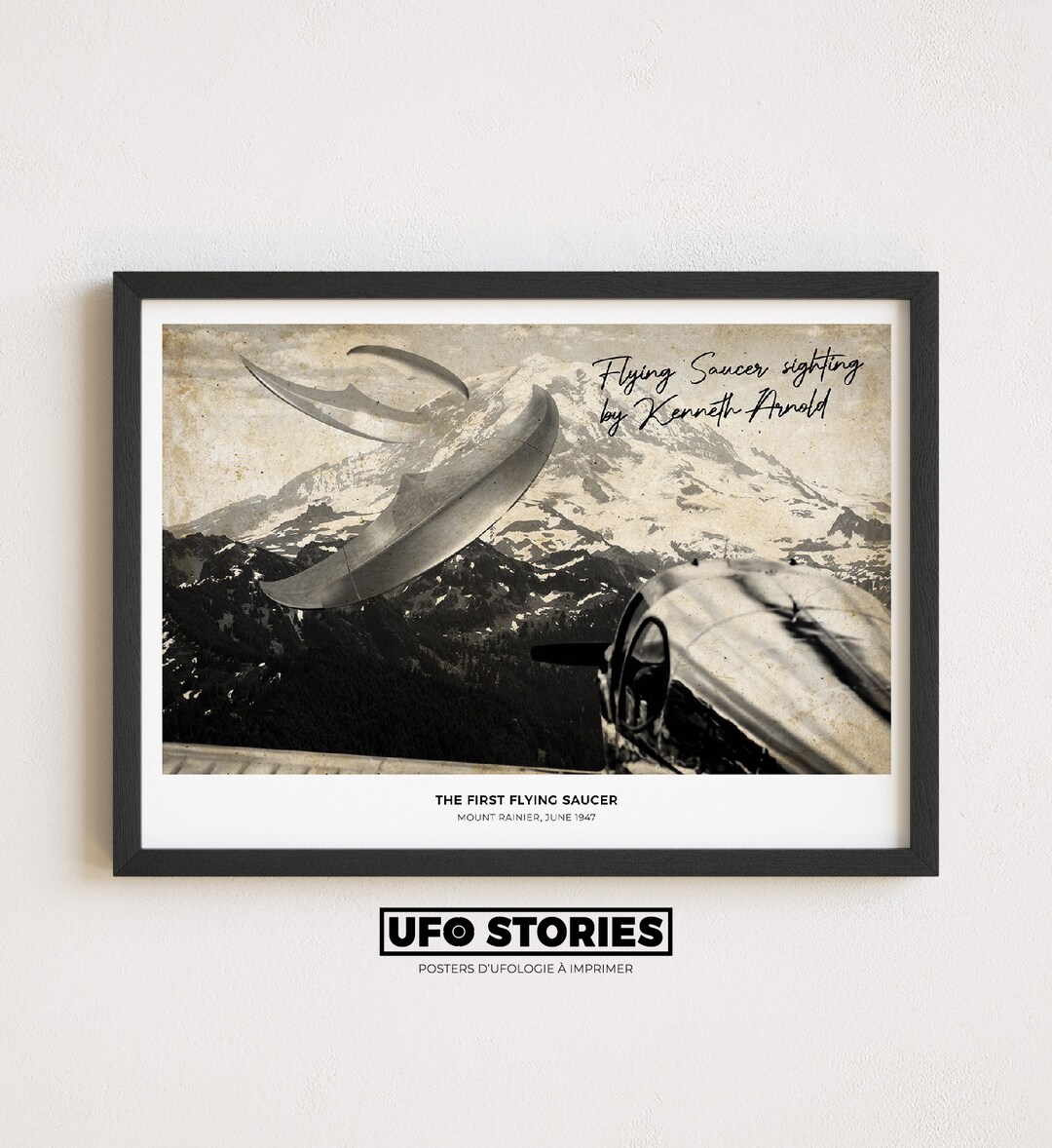 Kenneth Arnold 1947 Famous Ufology Sighting Poster DIGITAL DOWNLOAD - Etsy