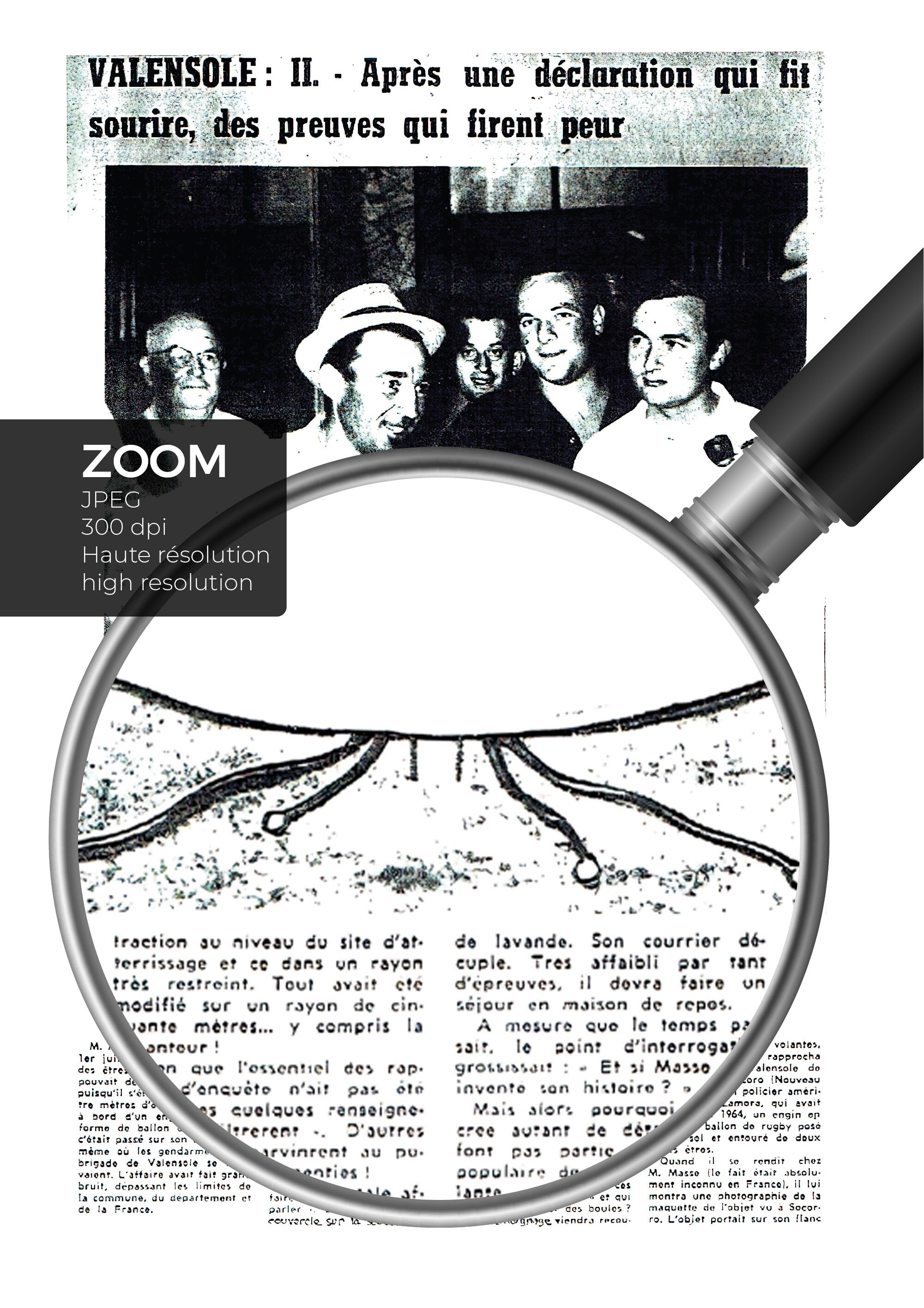 UFO Poster Newspaper Extract on the Valensole Meeting 1965. - Etsy