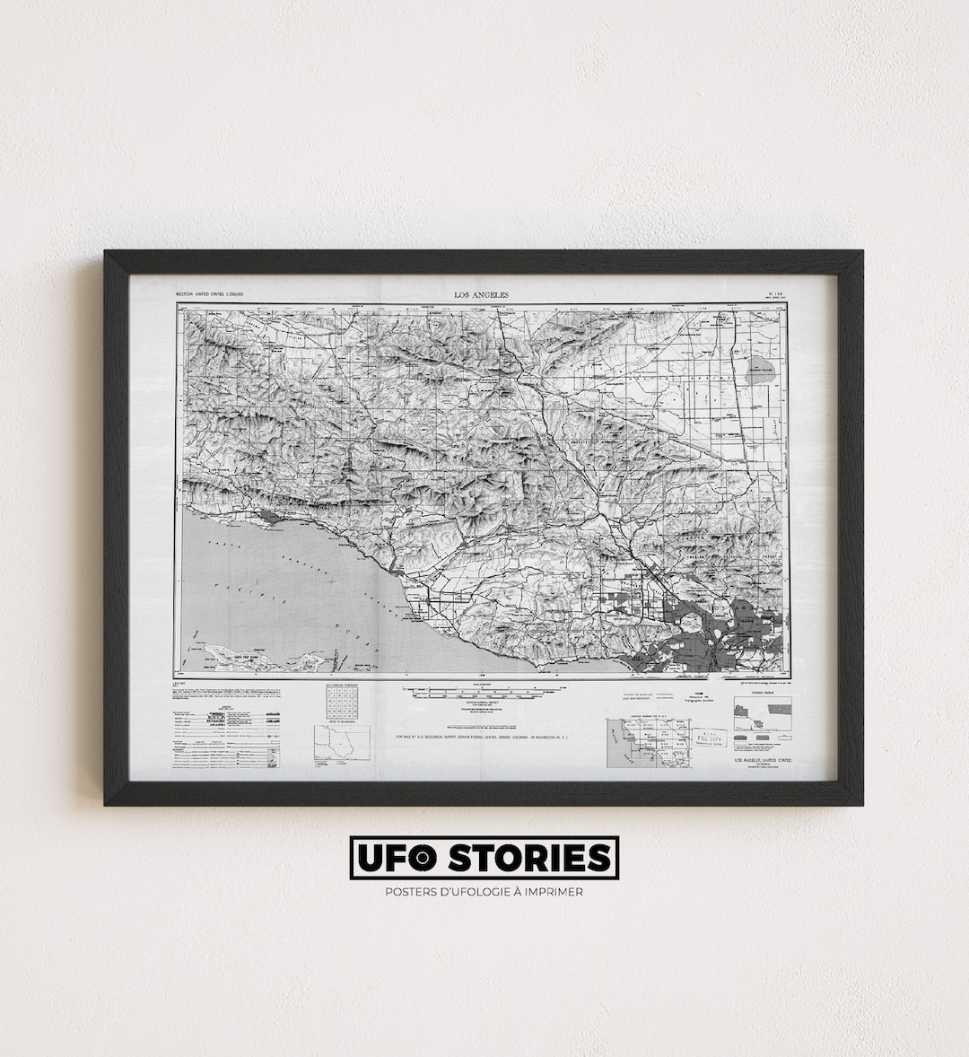 Historical Map of Los Angeles 1940s, 1950s DIGITAL DOWNLOAD - Etsy