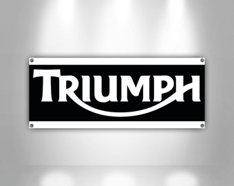 Triumph Motorcycle Banner - Etsy