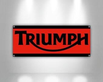 Triumph Motorcycle Banner - Etsy