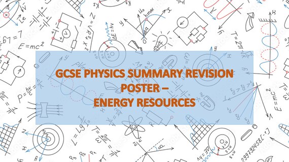 GCSE Physics Energy Resource Summary Notes - Etsy