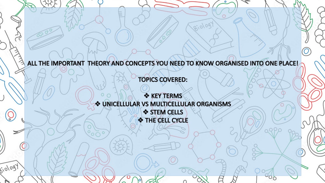 GCSE Biology Cell Division Summary Notes - Etsy UK