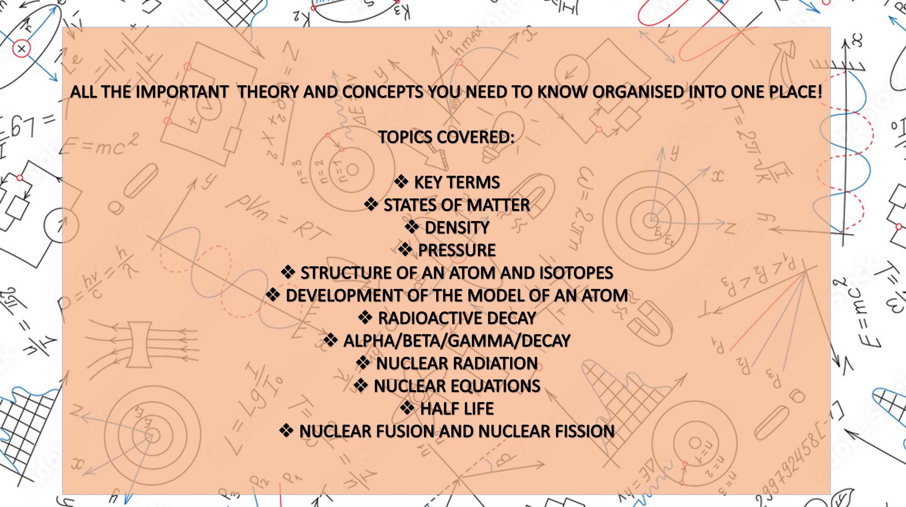 GCSE Physics Radioactivity Summary Notes - Etsy