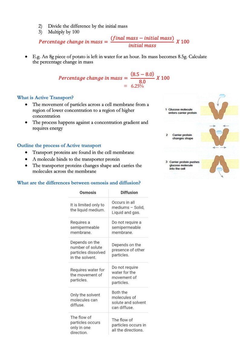 B1 GCSE Edexcel Notes - Etsy