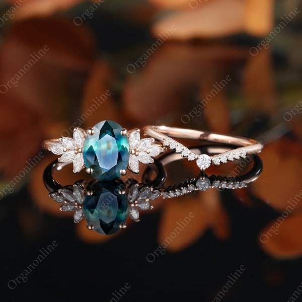 Teal Diamond Ring - Etsy