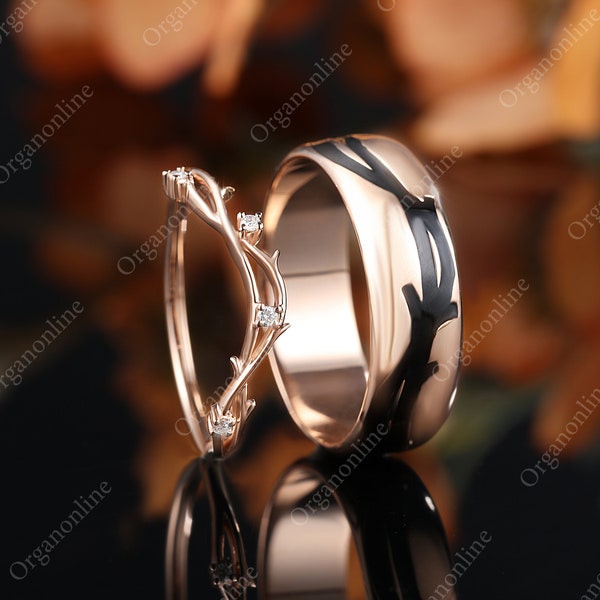 Unique Wedding Rings His and Hers - Etsy UK