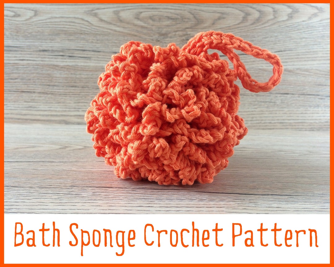 Easy Crochet Bath Pouf Pattern: Cotton Shower Sponge (PDF Pattern) - Etsy