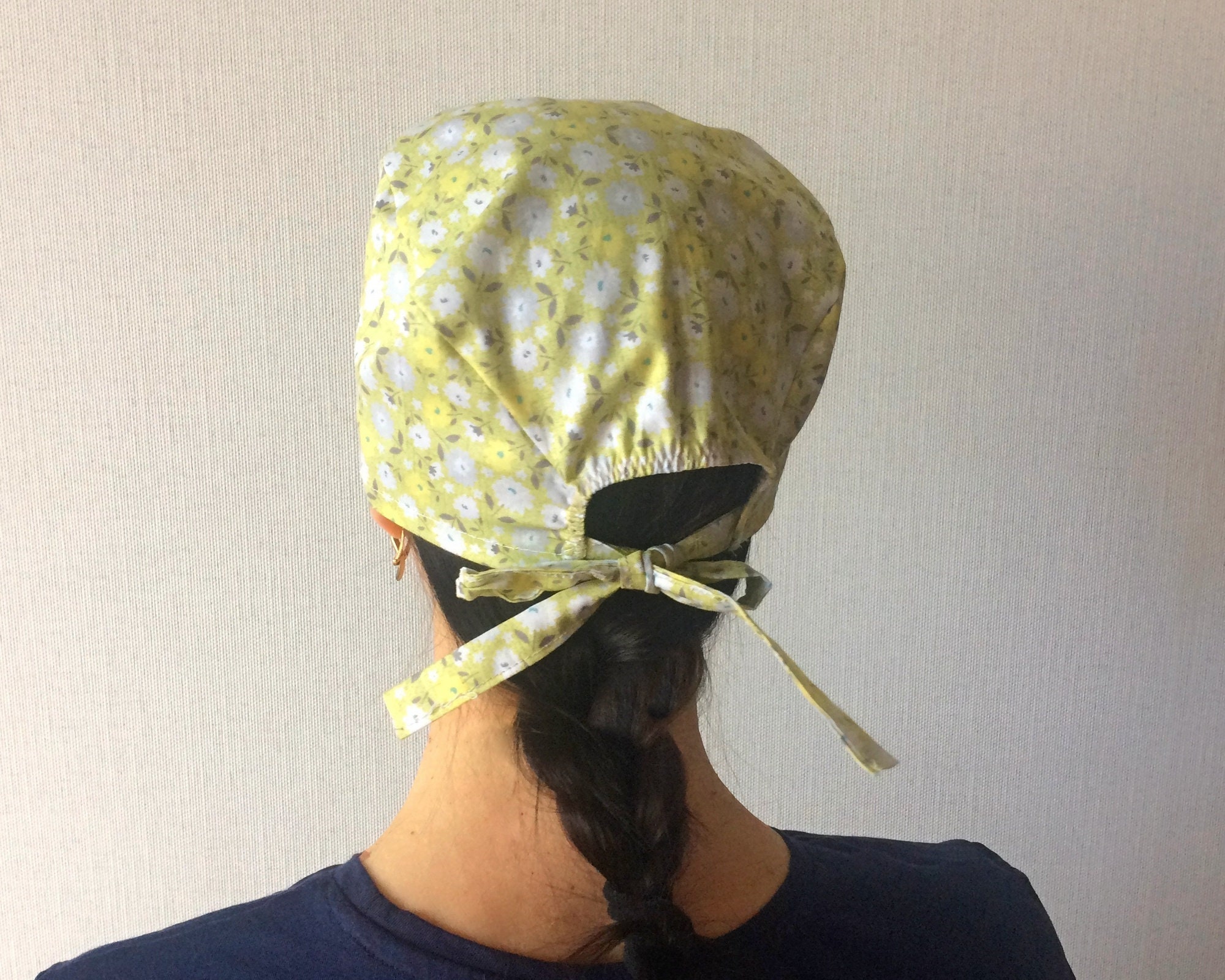2 Sewing PDF Patterns: Scrub Hat With Ties and Bouffant Scrub Cap, Step ...