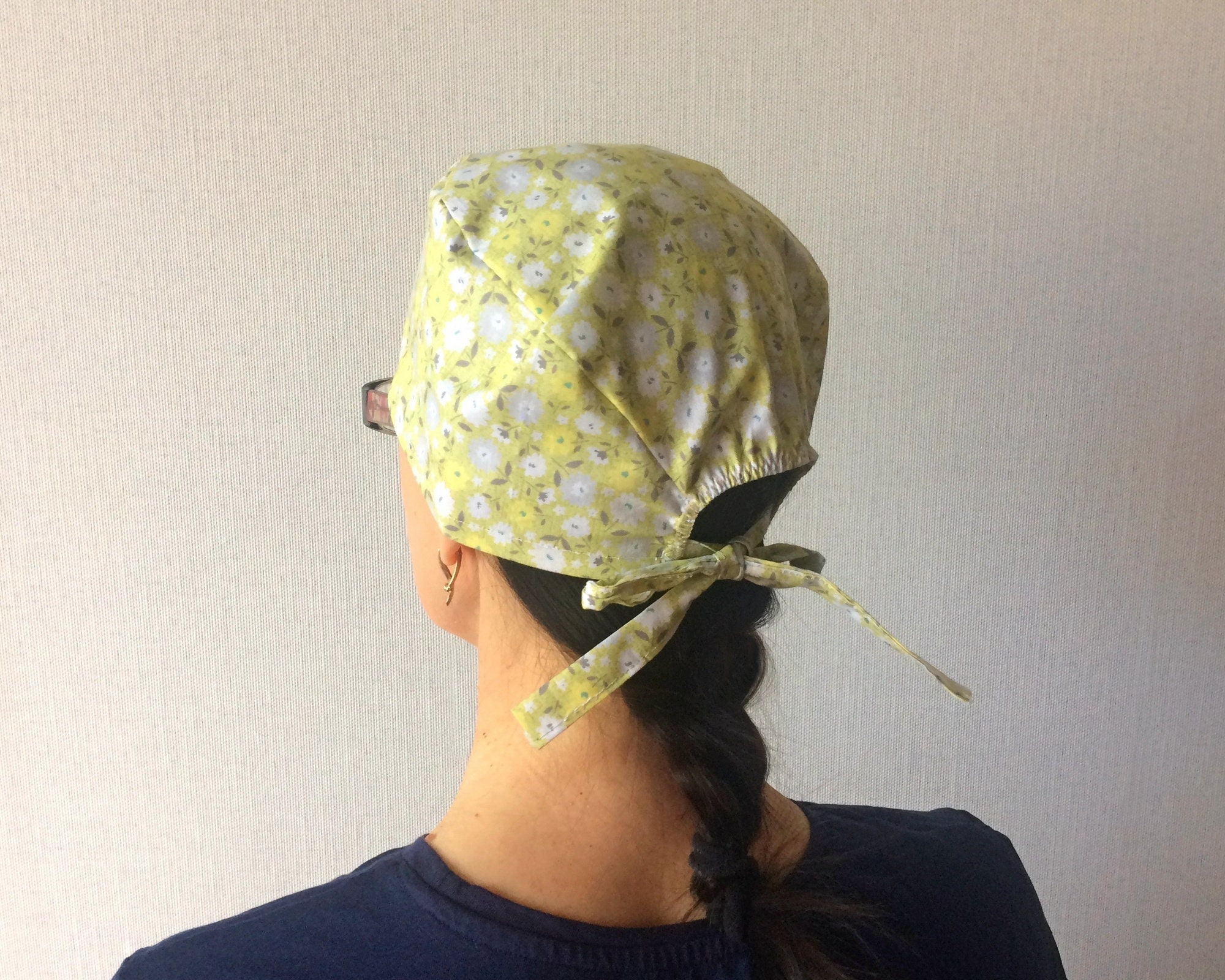 2 Sewing PDF Patterns: Scrub Hat With Ties and Bouffant Scrub Cap, Step ...