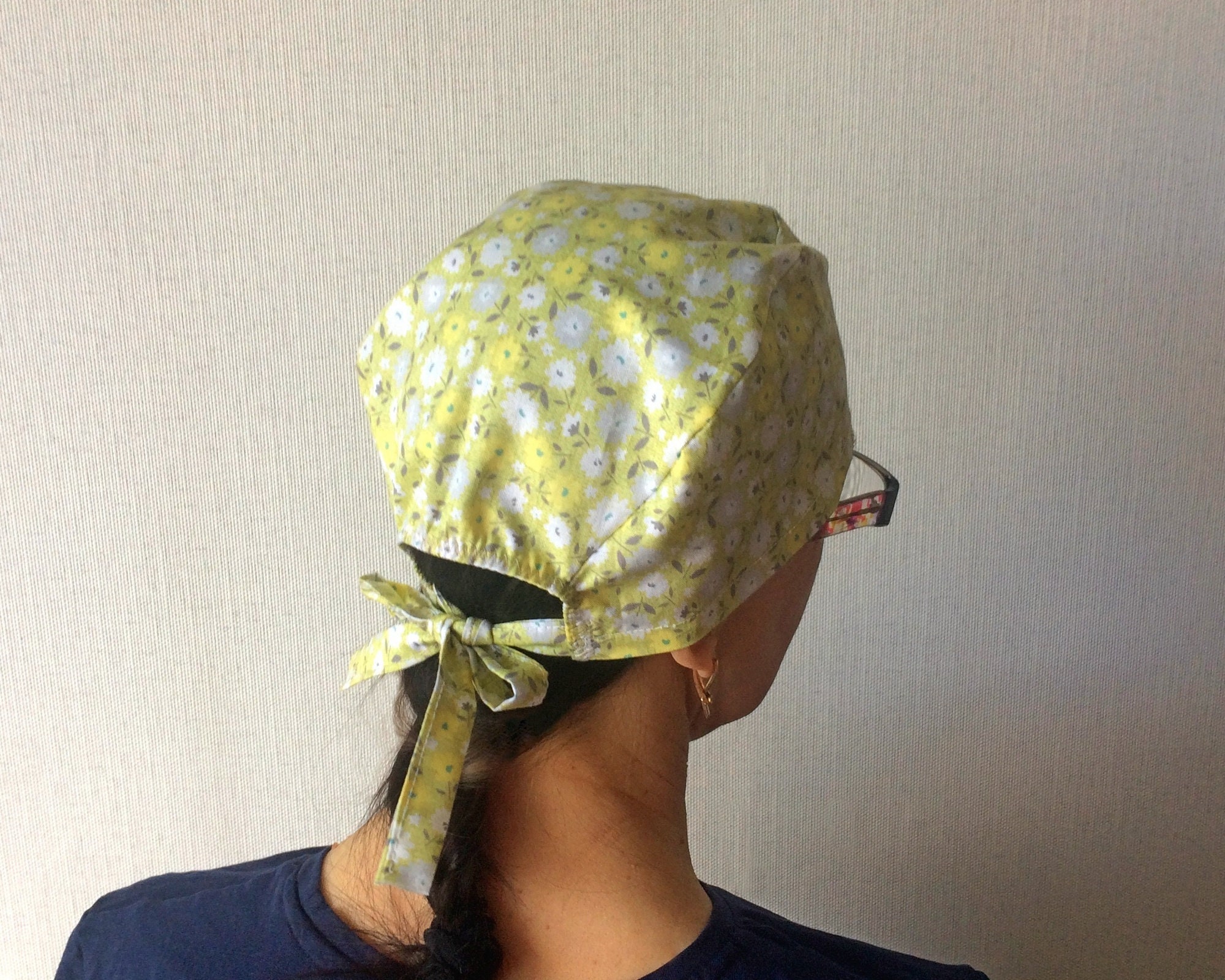 2 Sewing PDF Patterns: Scrub Hat With Ties and Bouffant Scrub Cap, Step ...