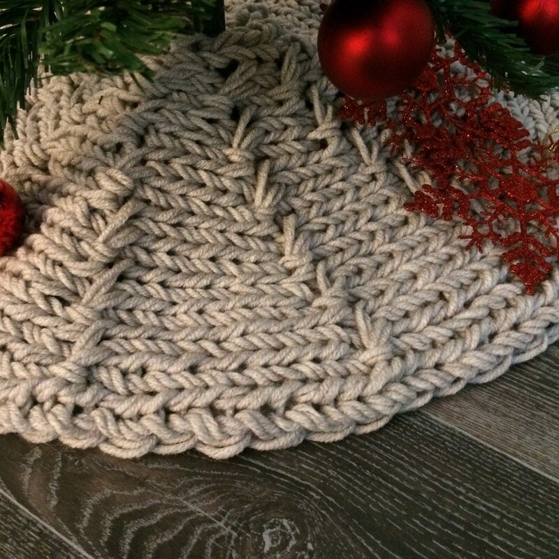 Knit Tree Skirt - Etsy