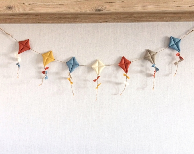 Let's Go Fly a Kite Party Paper Garland Kite Baby Shower Decor Kite ...