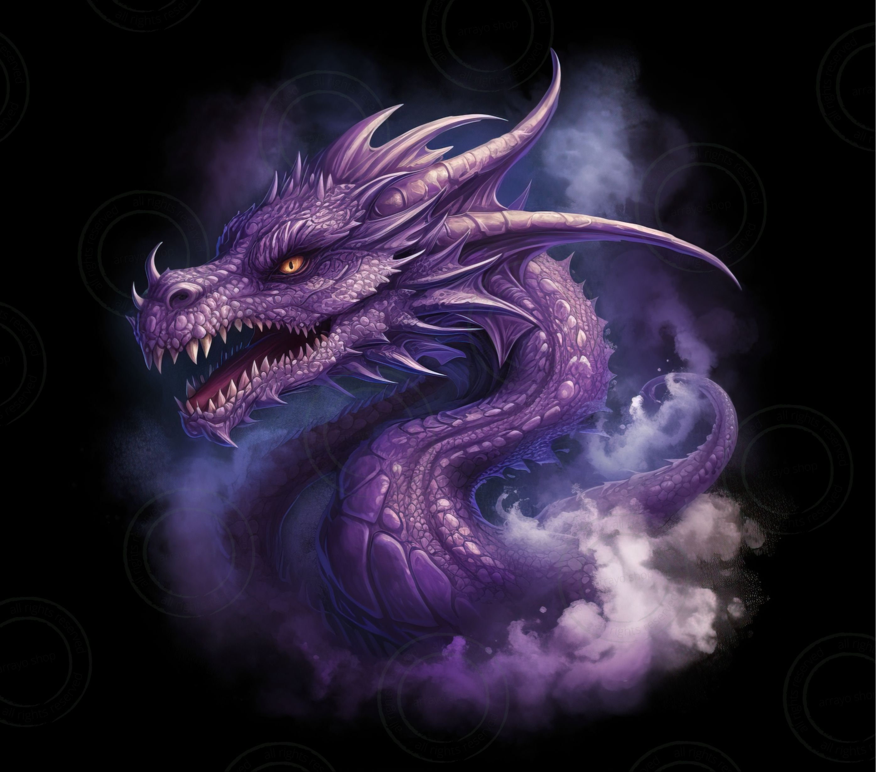 Purple Dragon Tumbler Sublimation PNG for Fantasy Enthusiasts Purple ...