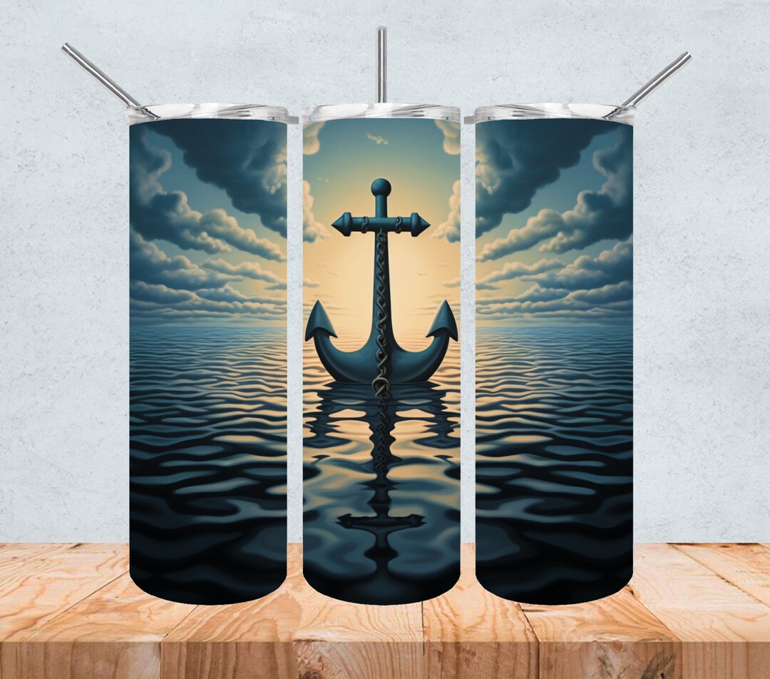 Anchor Tumbler Wrap Anchor PNG Design 20 Oz Tumbler Wrap Anchor ...