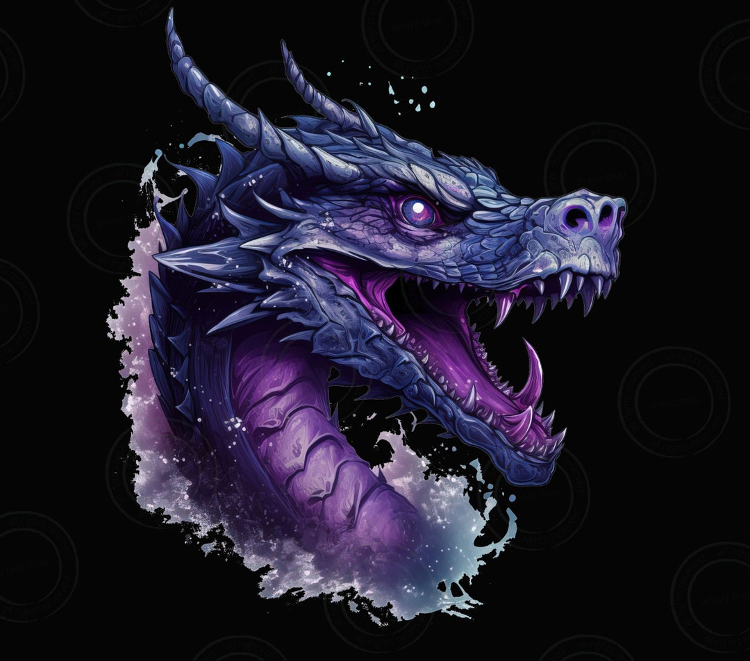Purple Dragon Tumbler Sublimation PNG for Fantasy Enthusiasts Purple ...