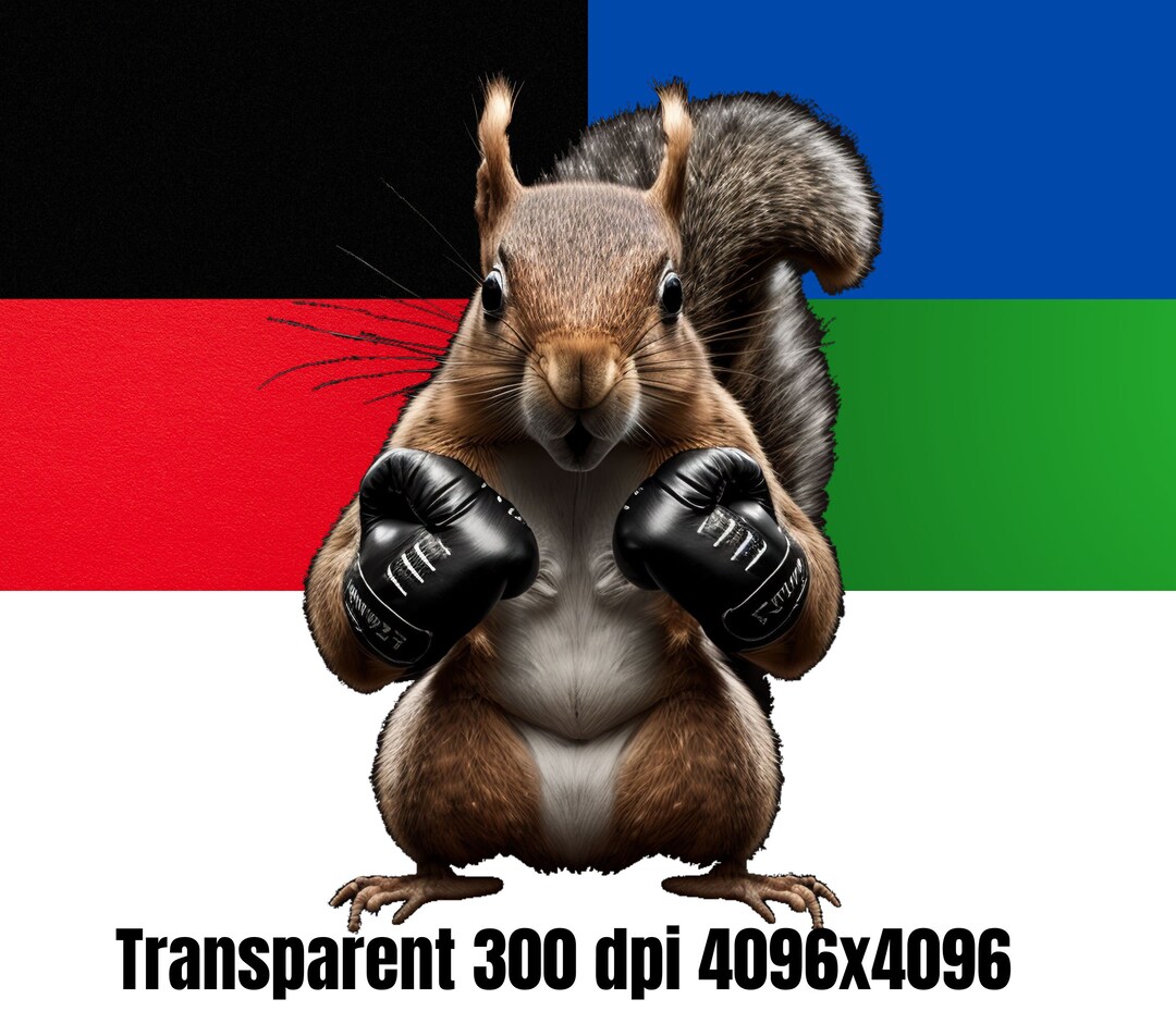 Squirrel Boxing PNG: Versatile Digital Design for Sublimation on Any ...