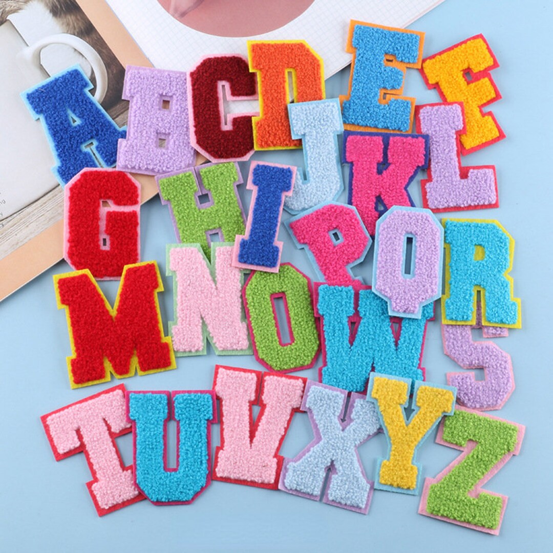 Colorful Chenille Letters A-Z Iron-on Patch Letters Patch - Etsy UK