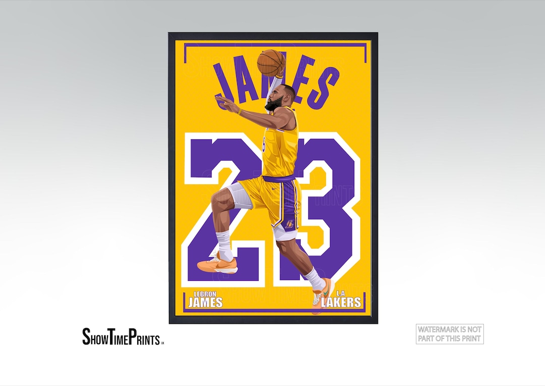 Lebron James LA Lakers Poster, Basketball Print, NBA Legend - Etsy