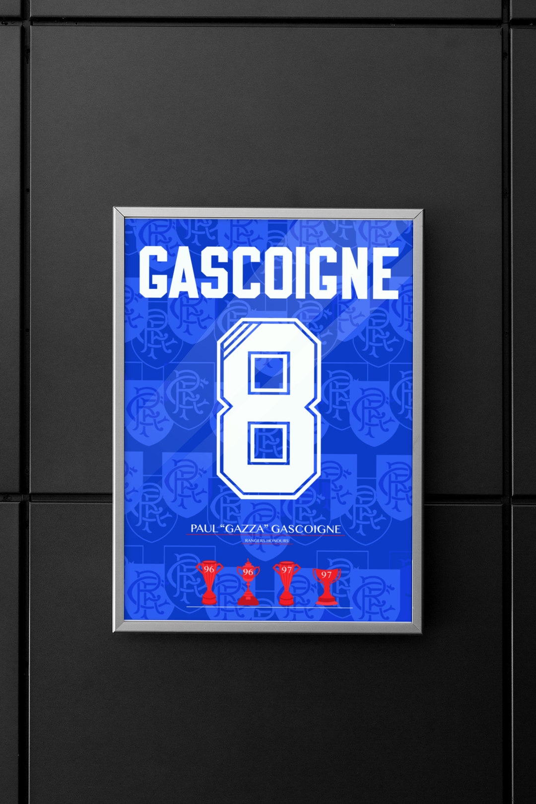 Gazza Print Paul Gascoigne Glasgow Rangers Legend - Etsy