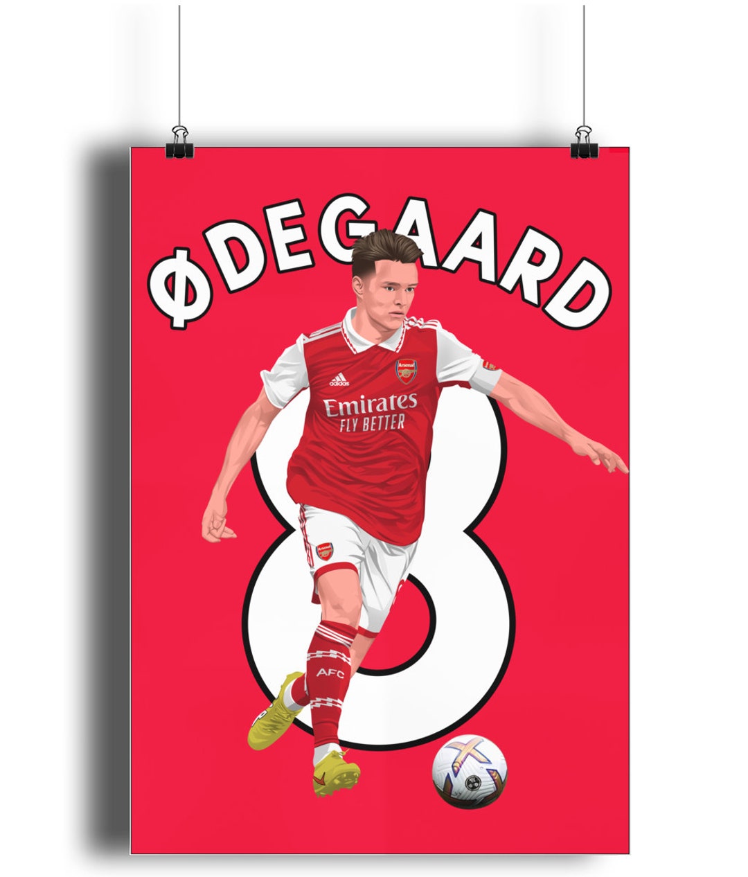 Martin Odegaard Print Arsenal Premier League Norway - Etsy